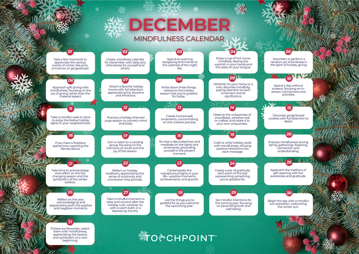 The December 2023 Mindfulness Calendar is Here! – TheTouchPoint Solution™